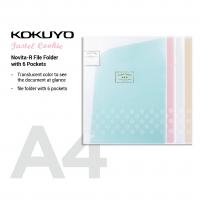 Kokuyo Pastel Cookie Novita-R File Folder with 6 Pockets A4 | Popitoi